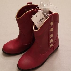 Cat & Jack | Shoes | 5 Ratedtoddlergirls Red Cowboy Western Boots ...